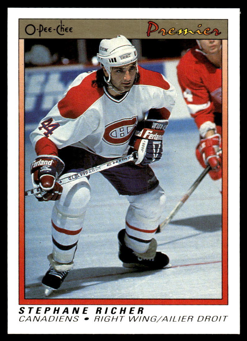 1990-91 O-Pee-Chee Premier #98 Stephane Richer Montreal Canadiens ...