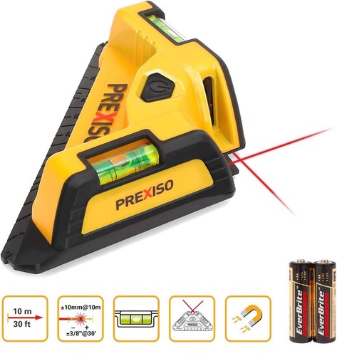 PREXISO 10M(30FT) Laser Level with Spirit Levels，Level and Square ...