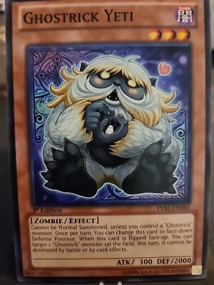 Ghostrick Yeti - 1st Edition - Yugioh Dark Monster - Vintage | eBay