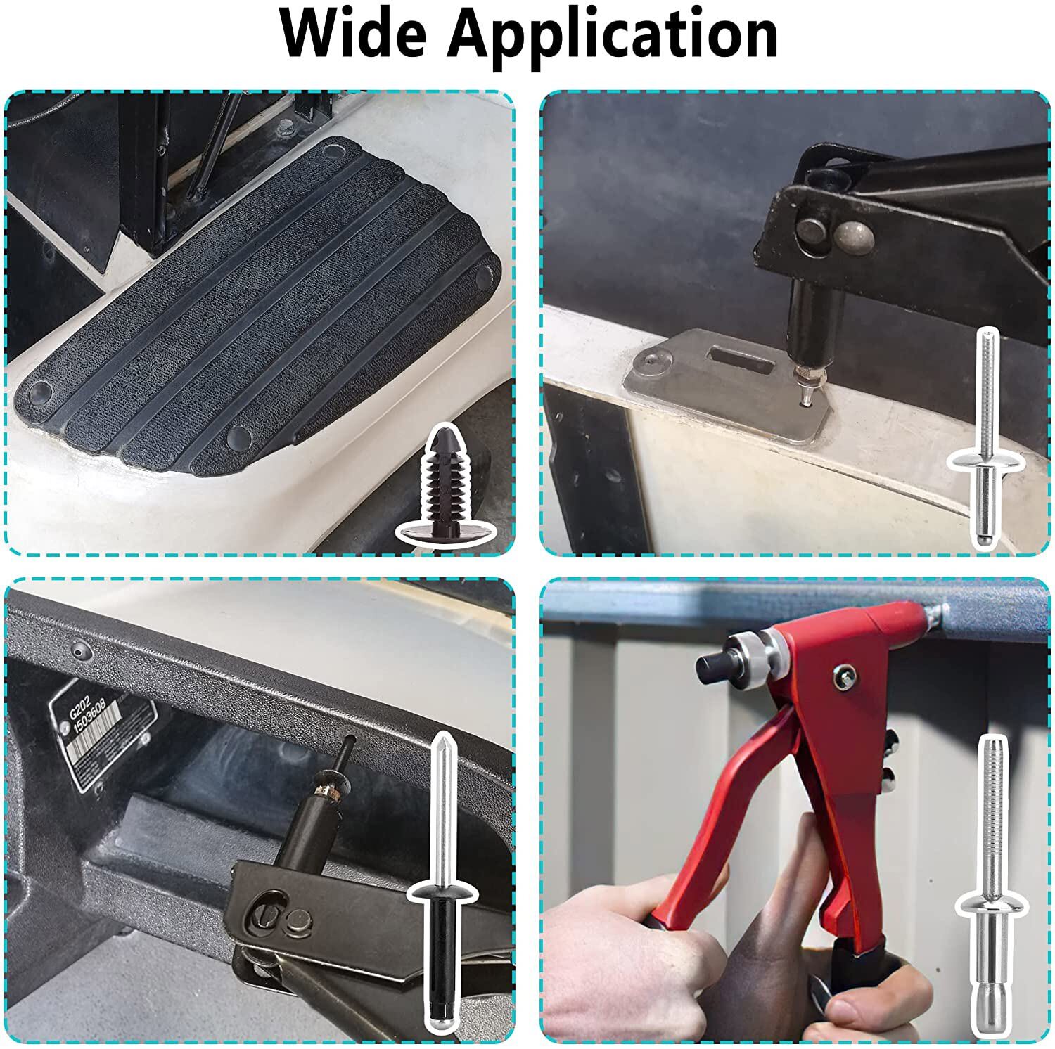 10L0L Complete Body Rivet Kit for EZGO TXT Golf Cart Gas & Electric ...