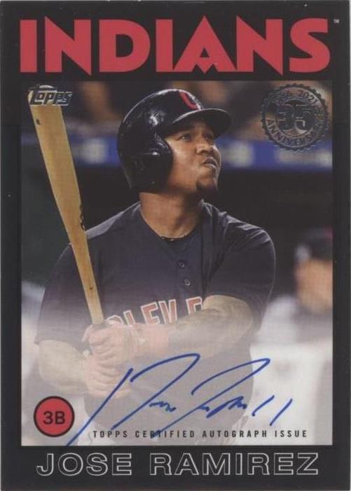 2021 Topps - 1986 Topps Baseball Autographs Series 2 Jose Ramirez #86A ...