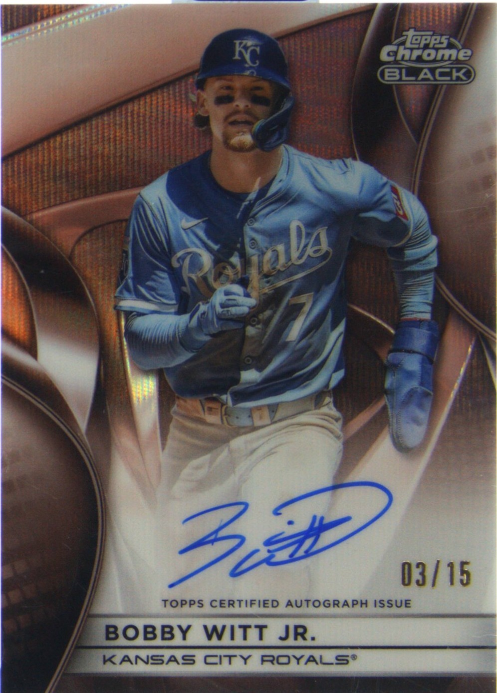2025 Topps Chrome Black - Autographs Bobby Witt Jr. #CBA-BW Rose Gold ...