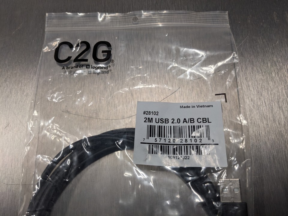 Cables 2 Go C2G 2m (6.56') USB 2.0 A/B Cable, Black #28102 NEW | eBay