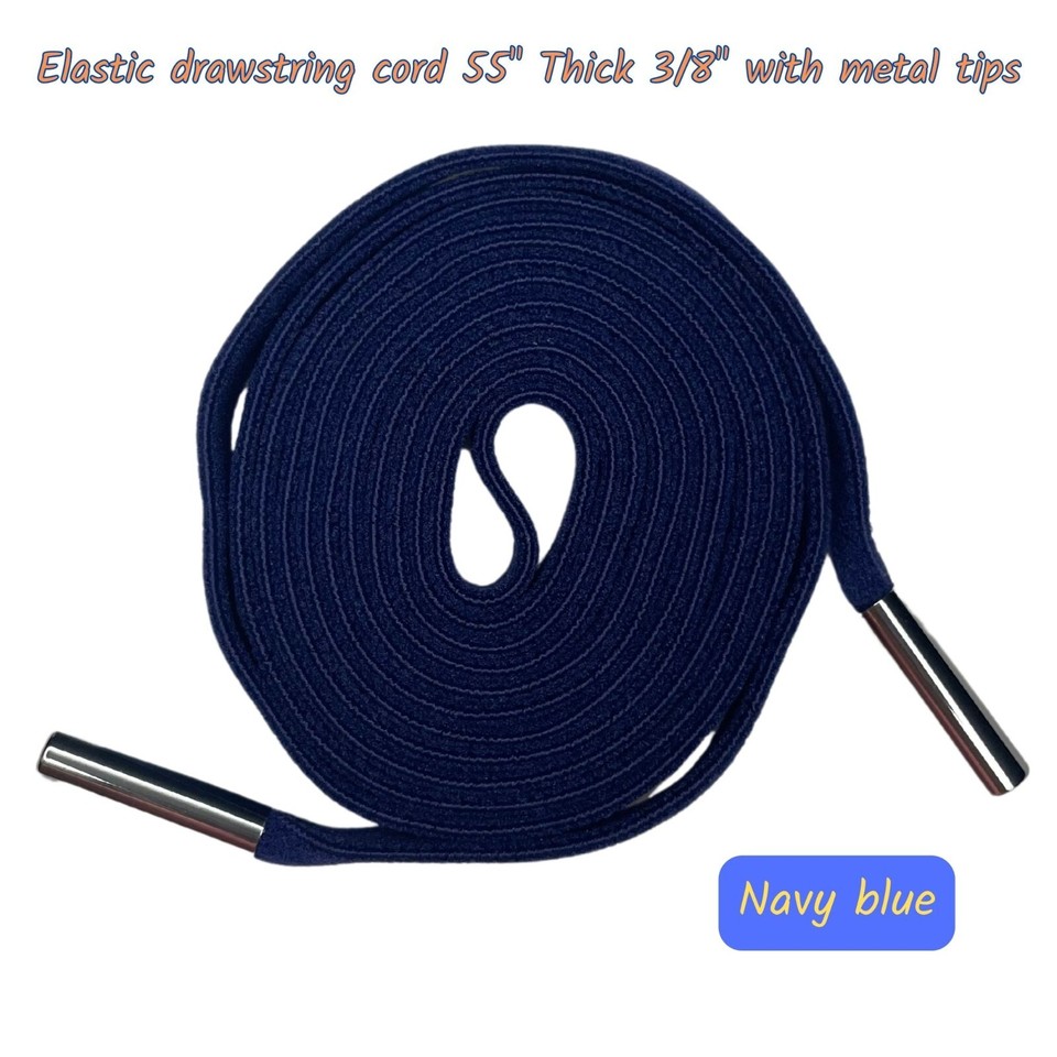 Flat drawstring cord replacement 55" Thick 3/8" with metal tips ...