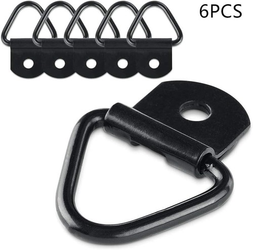 6PCS 2 inches V-Ring Tie Down Anchors Steel Bolt-on D-Ring for Trailer ...