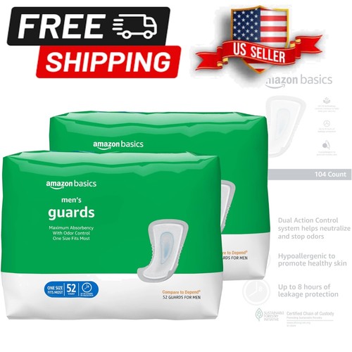 Dual Odor Control Men’s Incontinence Guards with Contour Fit - 104 ...