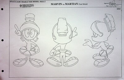 SPACE JAM Character Model Sheet Production Copy 11" x 18" WB #KT | eBay