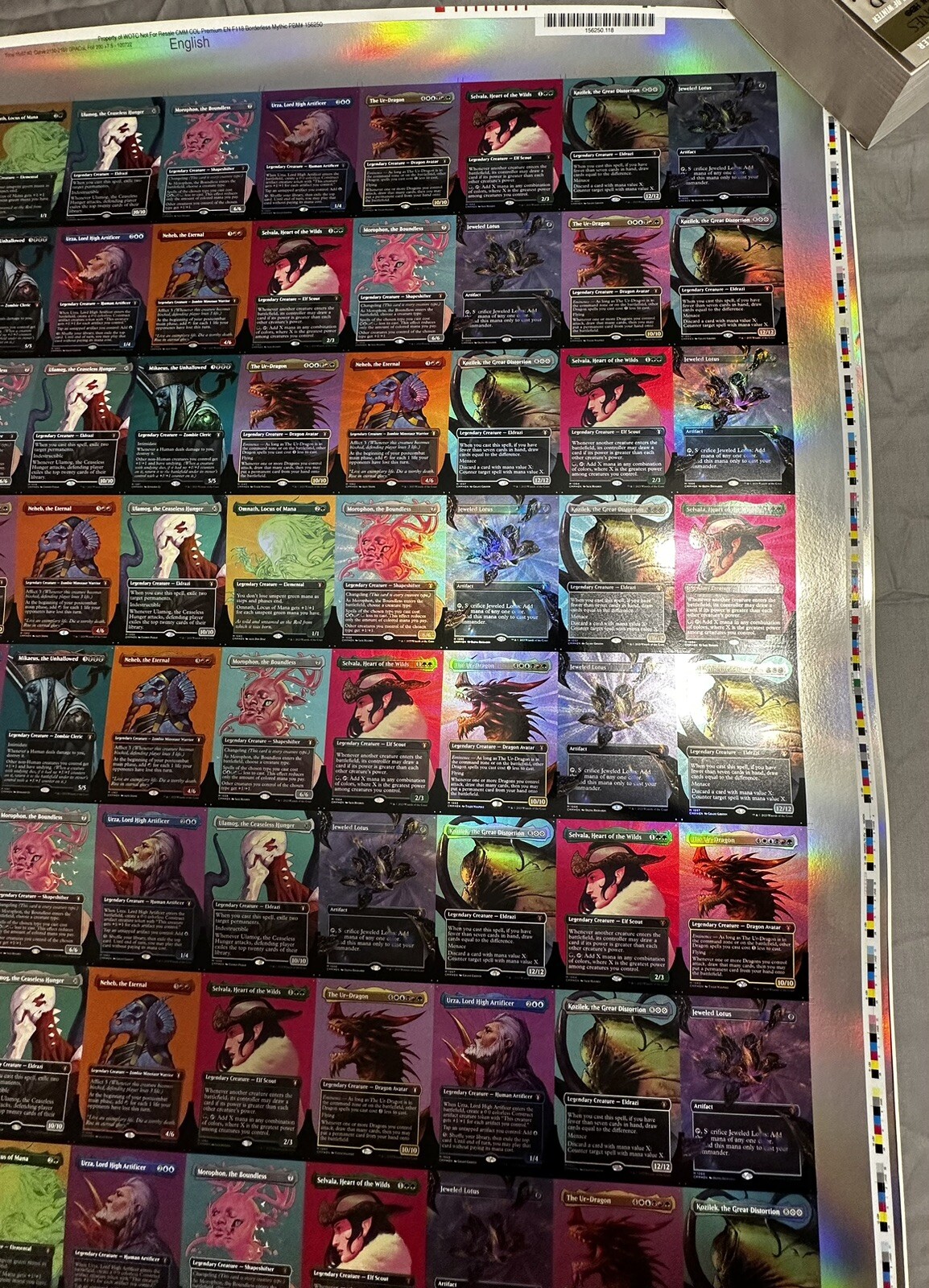 MTG Magic the Gathering Commander Masters Textured Foil Uncut Sheet | eBay