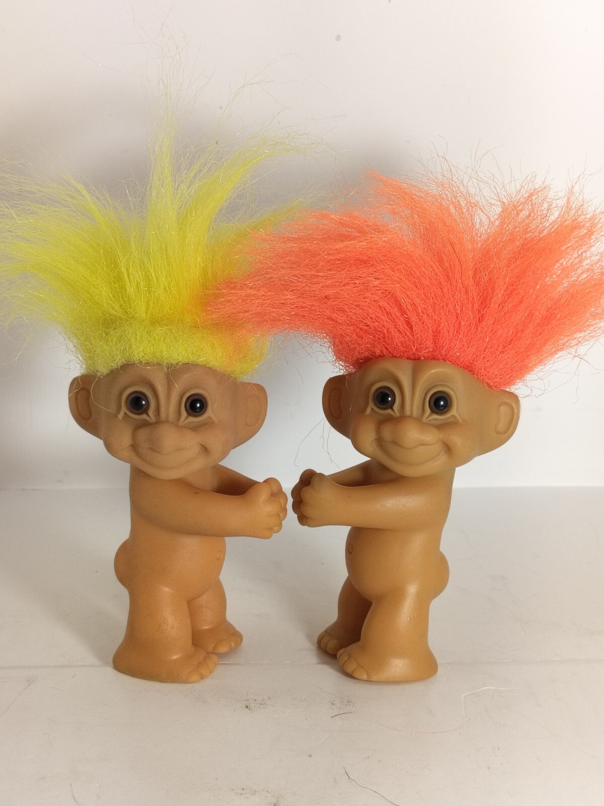 Troll By Russ 3" Pencil Hugger/Prayer Doll Set Of 2 Orange/Yellow Hair ...