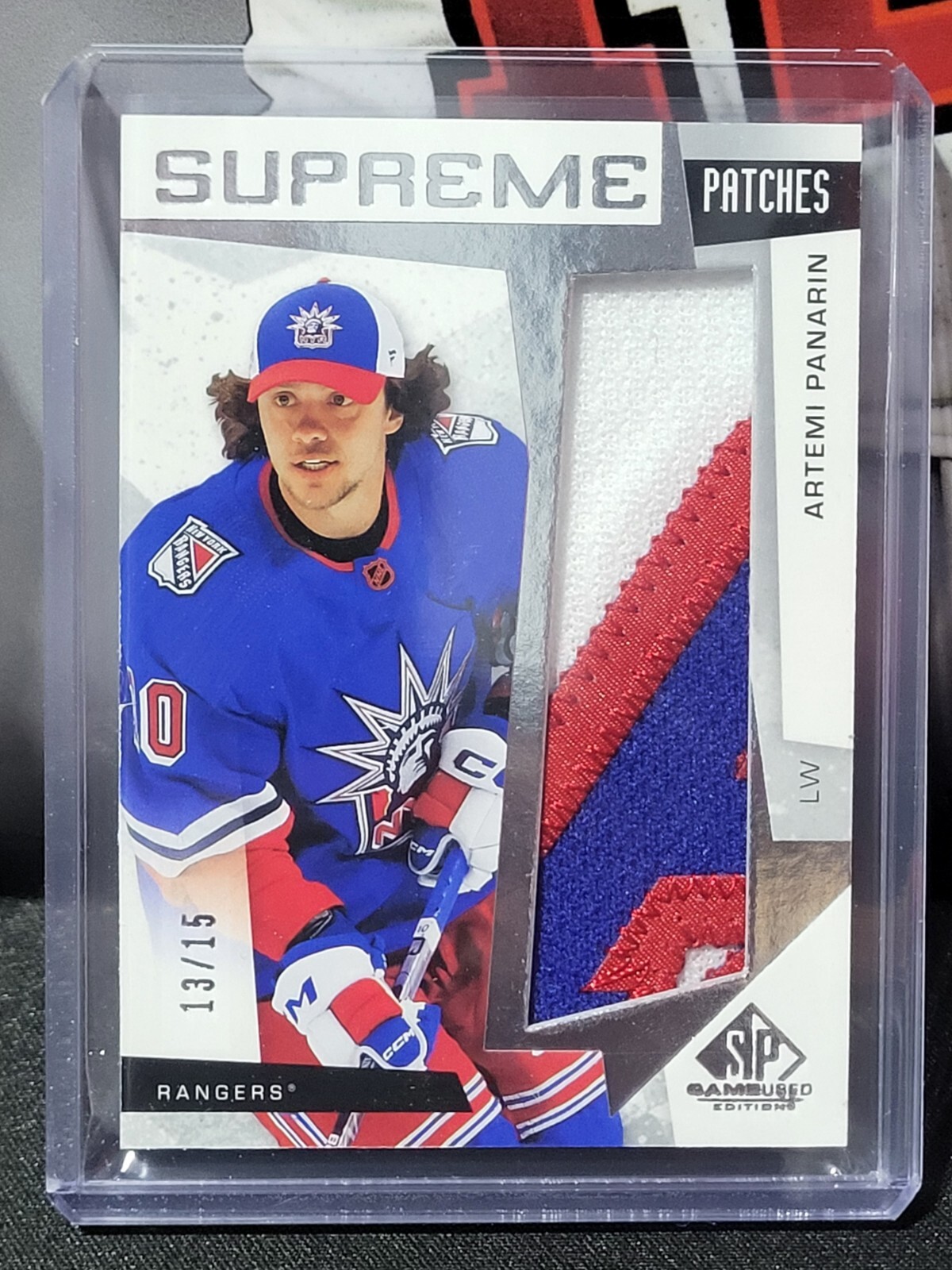 2023-24 Upper Deck SP Game Used Supreme 3 Color Patches Artemi Panarin ...