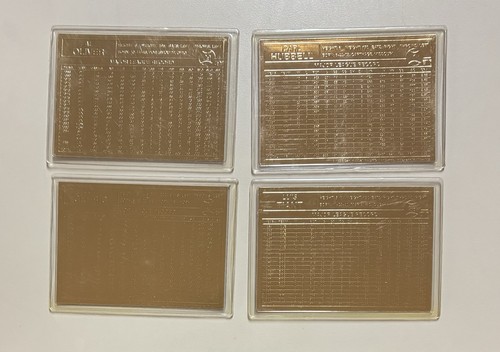 Danbury Mint 22K Gold Lot Of 4 Lou Gehrig #43, Hubbell, Oliver, Tiant ...