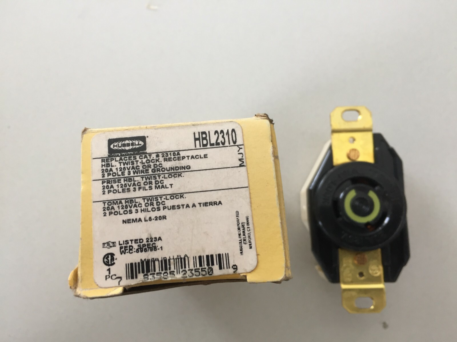 HUBBELL HBL2310 25 AMP TWIST LOCK RECEPTACLE | eBay