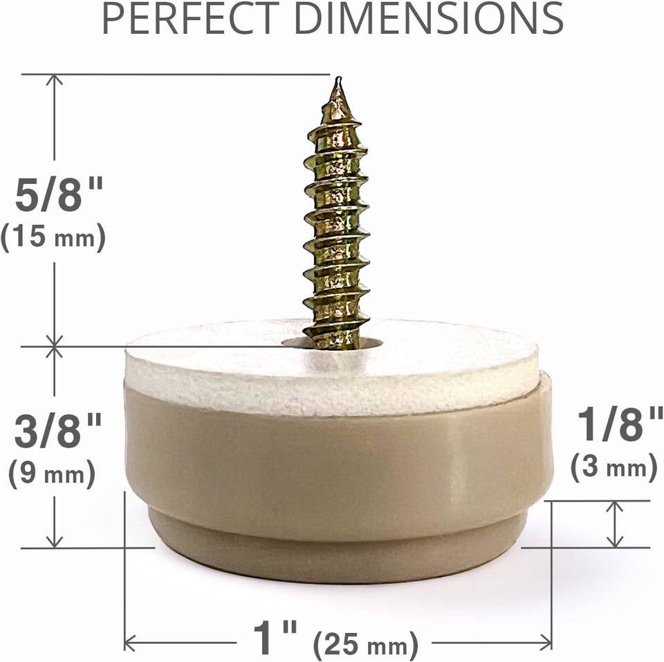 Chair Glides X-PROTECTOR – 8 PCS 1 Furniture Glides – Screw-On Chair ...