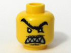LEGO Minifigure Head Unibrow Fang Teeth Angry Face Agents Creature ...