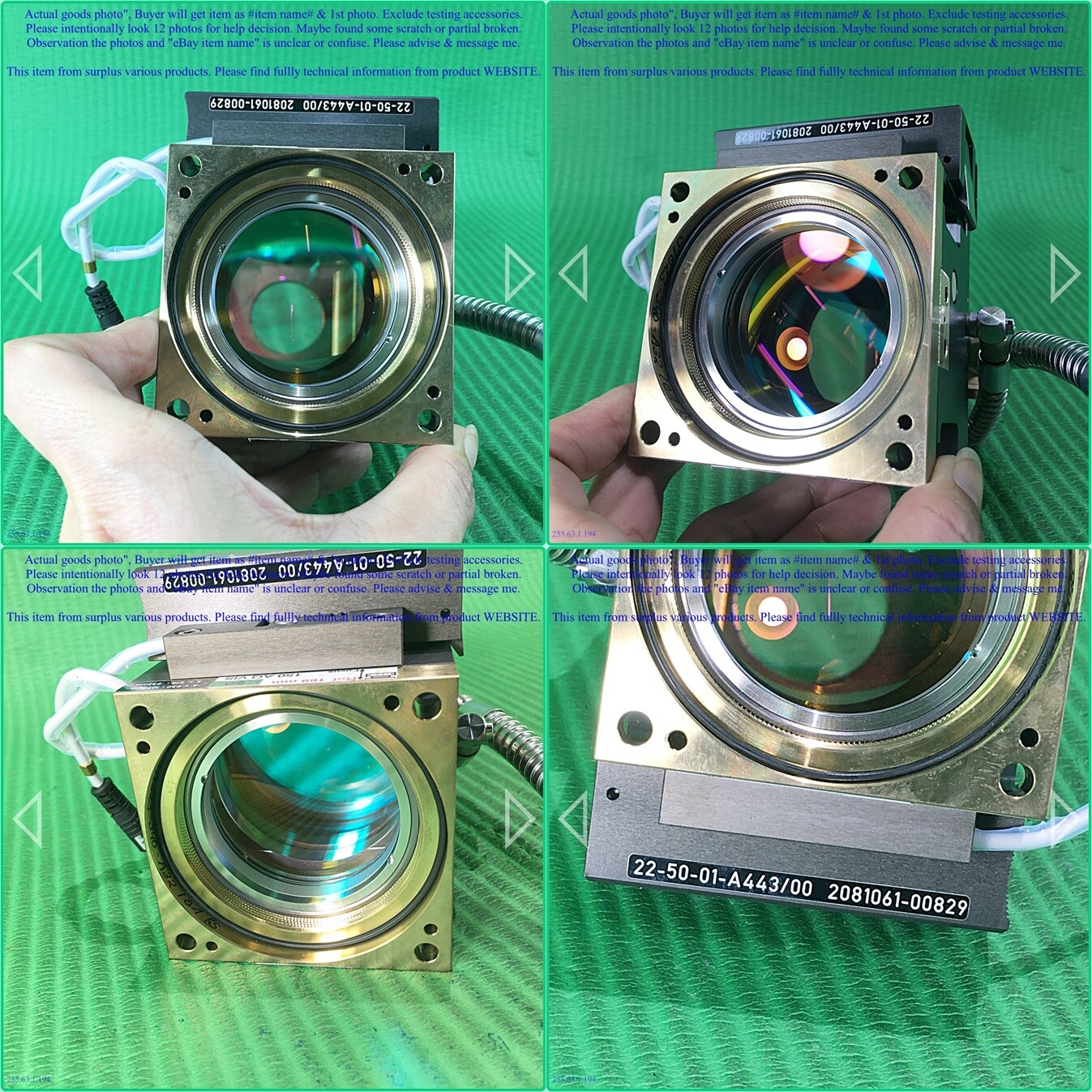 TRUMPF BEO D70/150 AQ VIS, Focusing optic Lens as in photos, sn:Random ...