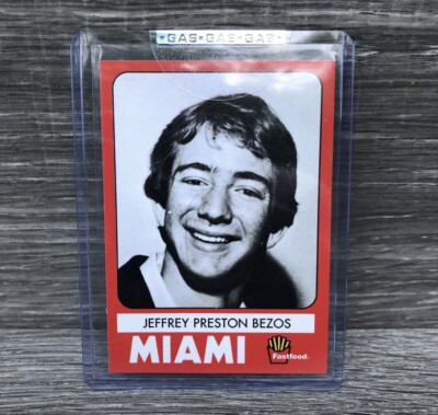 Jeff Bezos Rookie Card G.A.S. #7 NTWRK GAS Employee of Month In Hand ...