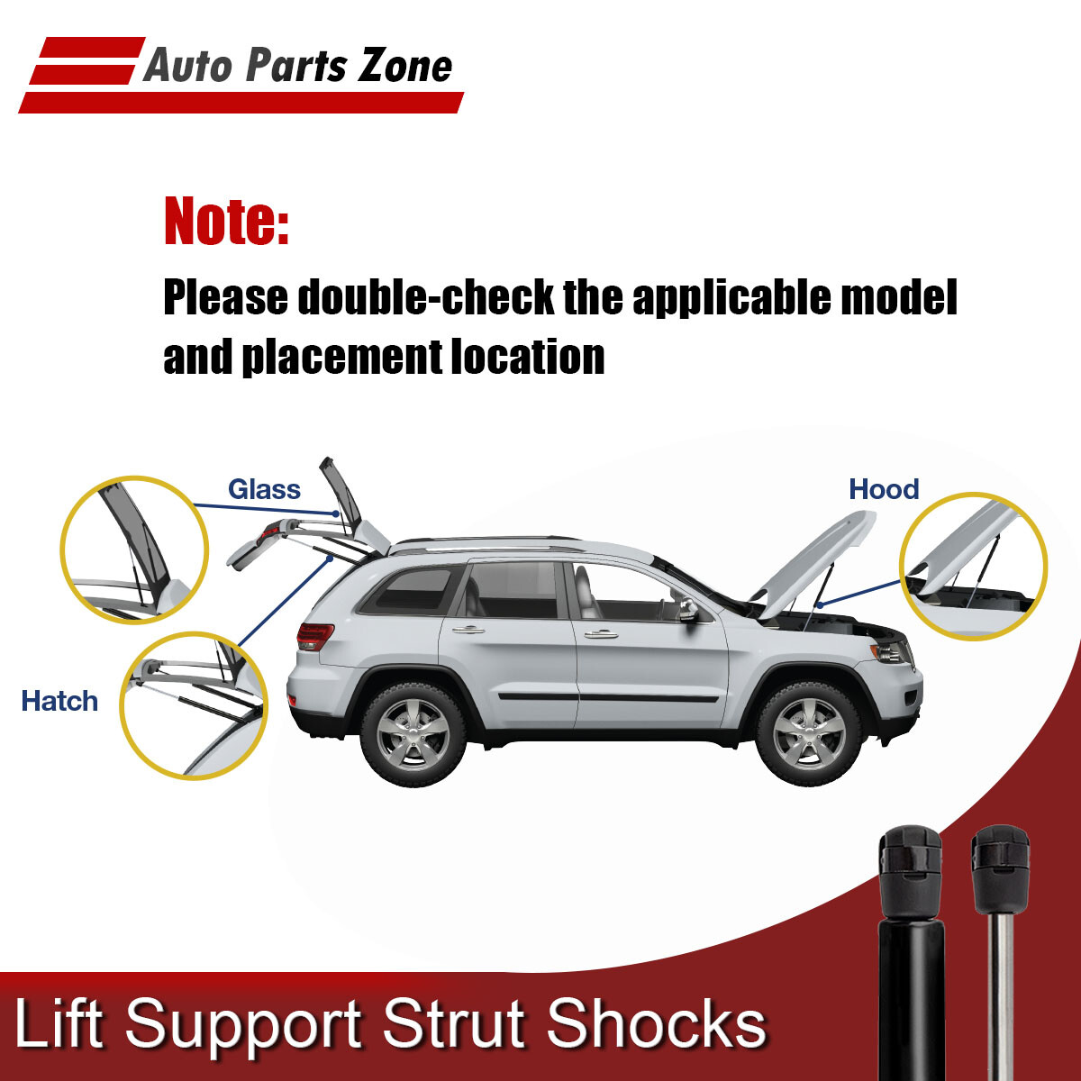 2PC Liftgate Hatch Gas Charged Lift Support for Chevrolet Captiva for ...