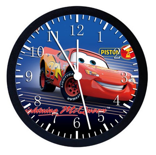 Disney Cars McQueen Black Frame Wall Clock W101 734106018705 | eBay