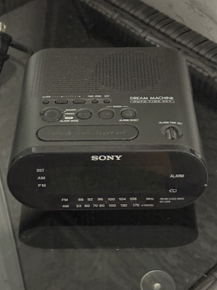 Sony Dream Machine ICF-C218 Black Dual Alarm Clock Radio AM FM LED ...