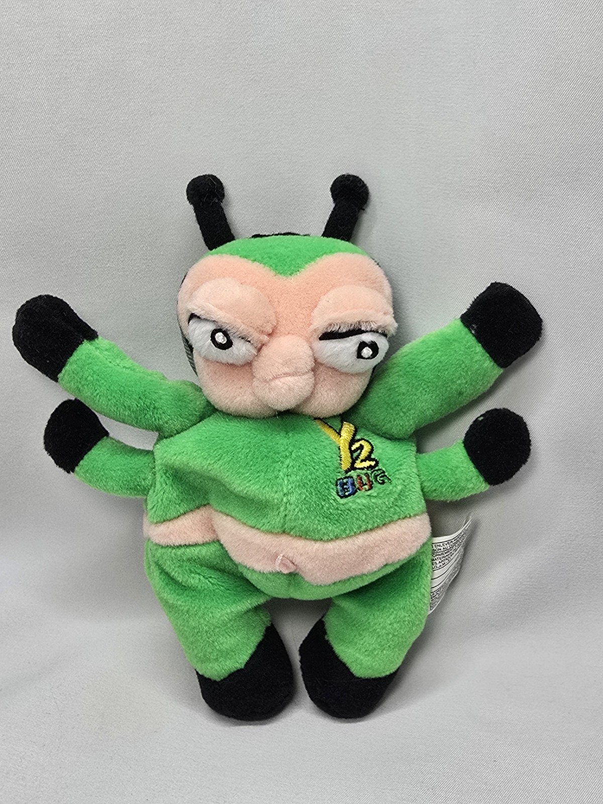Y2K Bug Plush Millennium 2000 6" Stuffed Animal Green Black Insect Butt ...