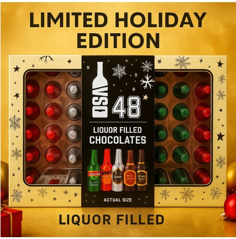 VSC Assorted Liquor-Filled Dark Chocolates 48 Count 18 oz Gift Set Free ...