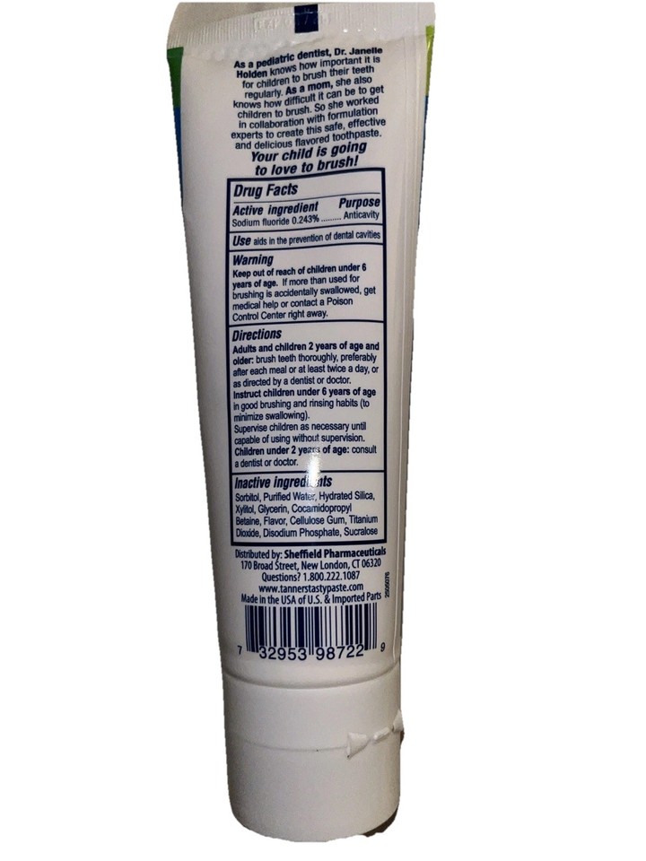 Tanner's Tasty Paste Anticavity Fluoride Toothpaste, Cha Cha Chocolate ...