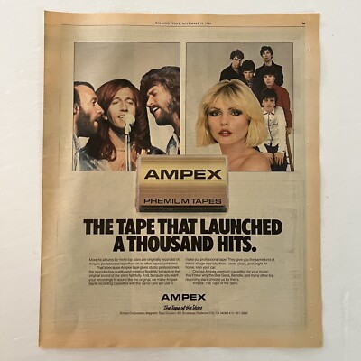 Blondie The Bee Gees Ampex Tapes 1980 Original Poster Type Advert 11 ...