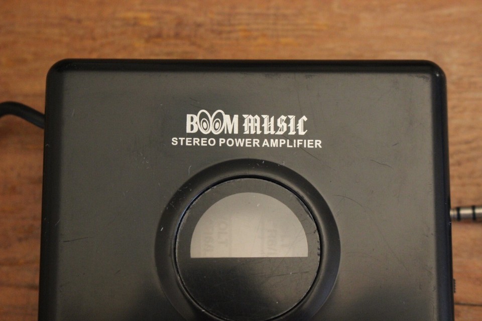 Boom Music Vintage Portable Mini Stereo Power Amplifier Pocket Battery ...