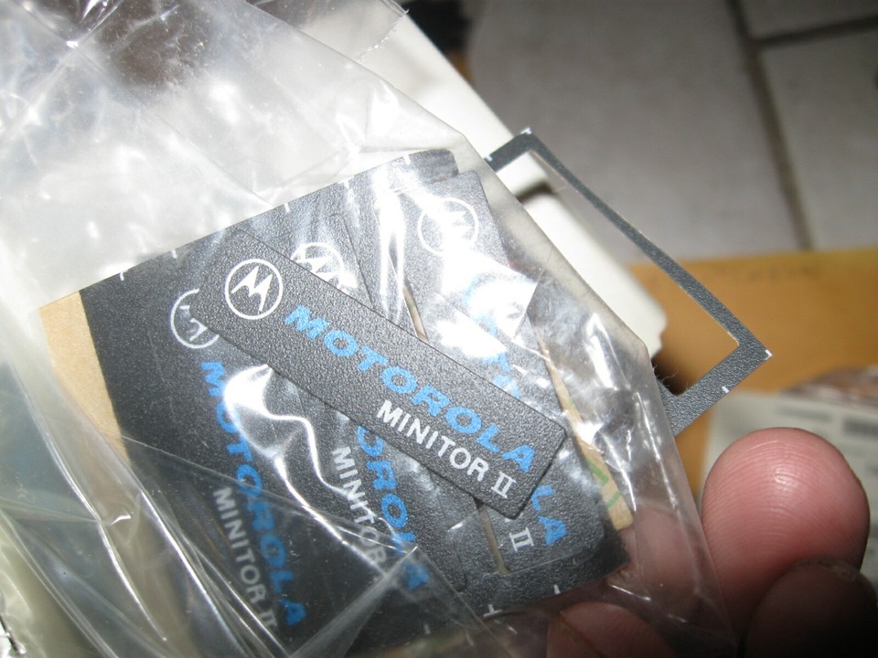 NEW OEM LOT o 12 Motorola Minitor II SV Radio Pager Nameplate Sticker ...