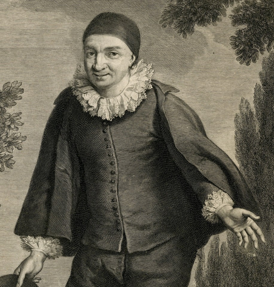 Antique Master Print-ACTOR-RAIMOND POISSIN-CRISPIN-Netscher-Edelinck-c ...