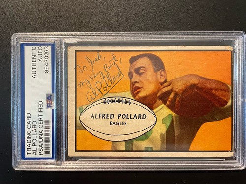 Alfred Pollard signed 1953 Bowman Card Autograph NFL Philadelphia ...