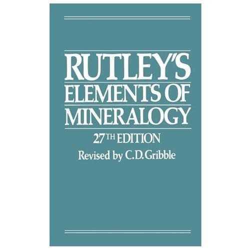 Rutley's Elements of Mineralogy by Gribble, C. D. 9780045490110| eBay