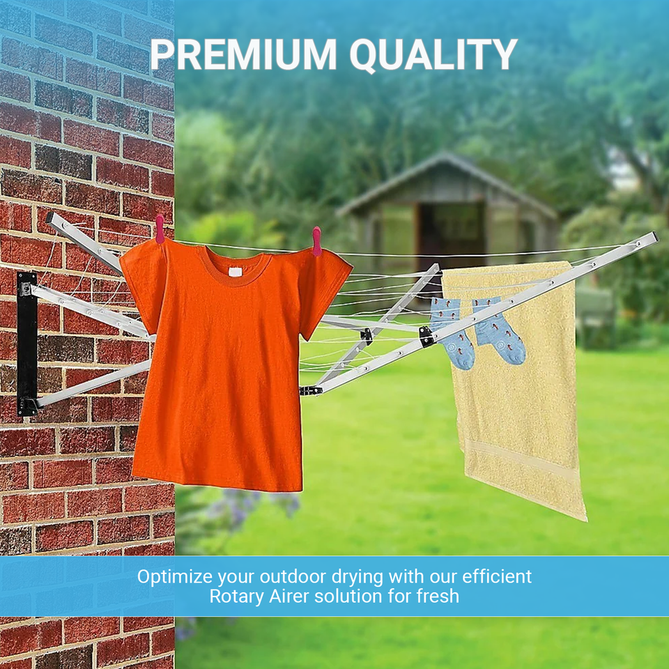 Rotary Airer 60m Garden Clothe Line Dryer 4 Arm Outdoor Washing Line ...