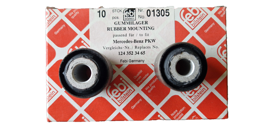 2x FEBI BILSTEIN 01305 Trailing arm / Suspension arm bush Rear Axle ...