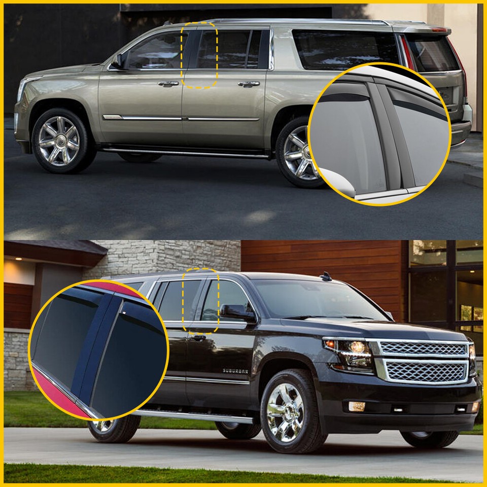 FRONT DOOR TRIM B-PILLAR MOLDING FOR 2015-2020 CADILLAC ESCALADE ...