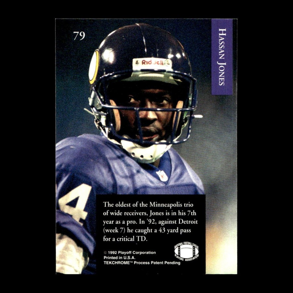 Hassan Jones 1992 Playoff Minnesota Vikings #79 R323A 94 | eBay
