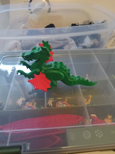 Lego Classic Green Dragon Minifigure with Red Wings 6076 6082 6087 | eBay