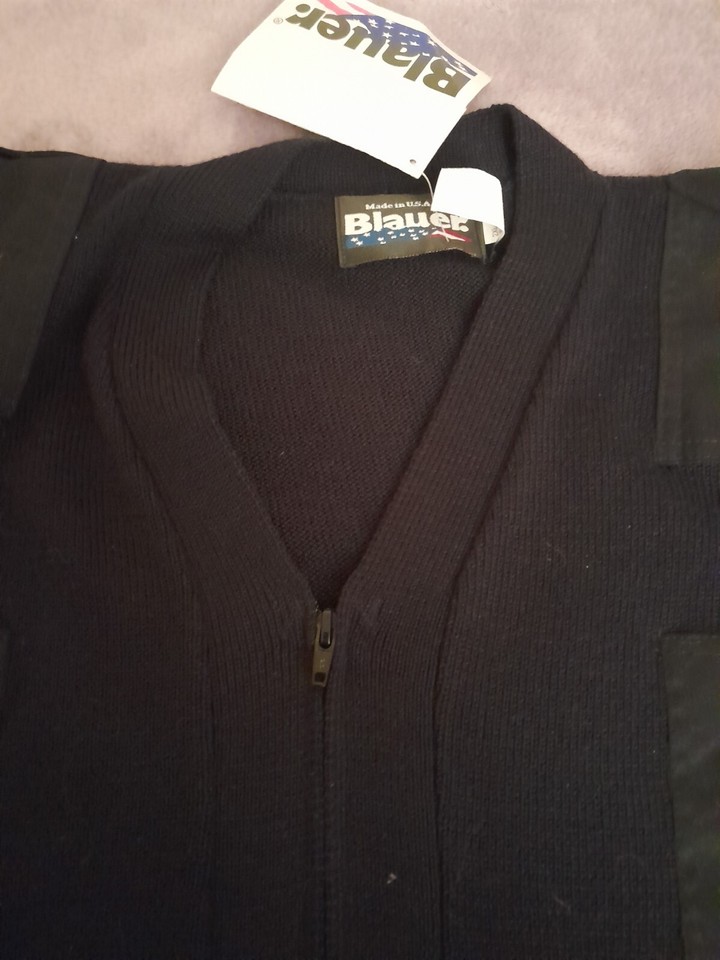 Blauer Commando 207 Zip Front Sweater, Police Uniform 2XL, Reg, Dark ...