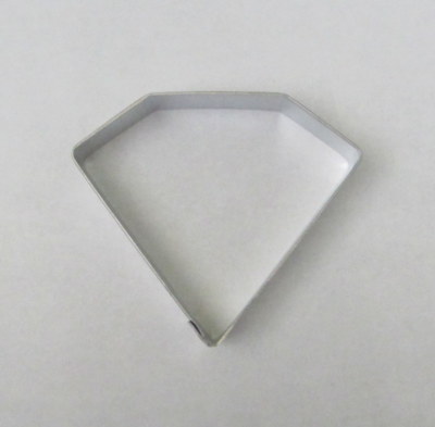 4" Diamond Shape Cookie Cutter Tin Steel Gem Wedding Engagement Bridal ...