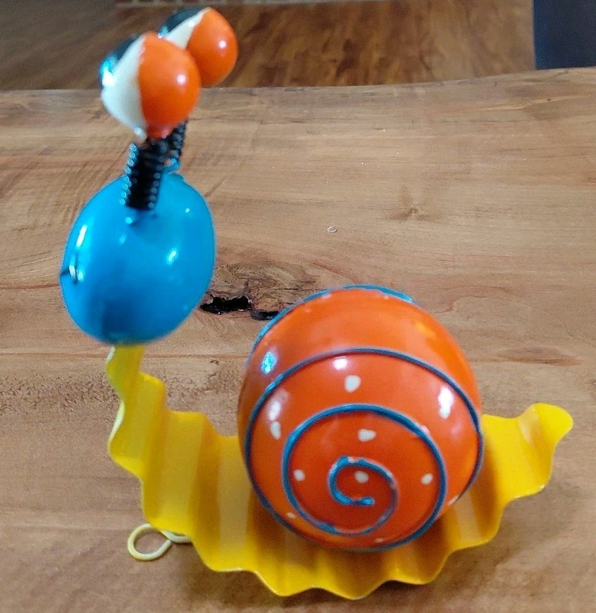 Metal Yard Art Cute Snail Garden Decor for Outside Lawn Ornament ...