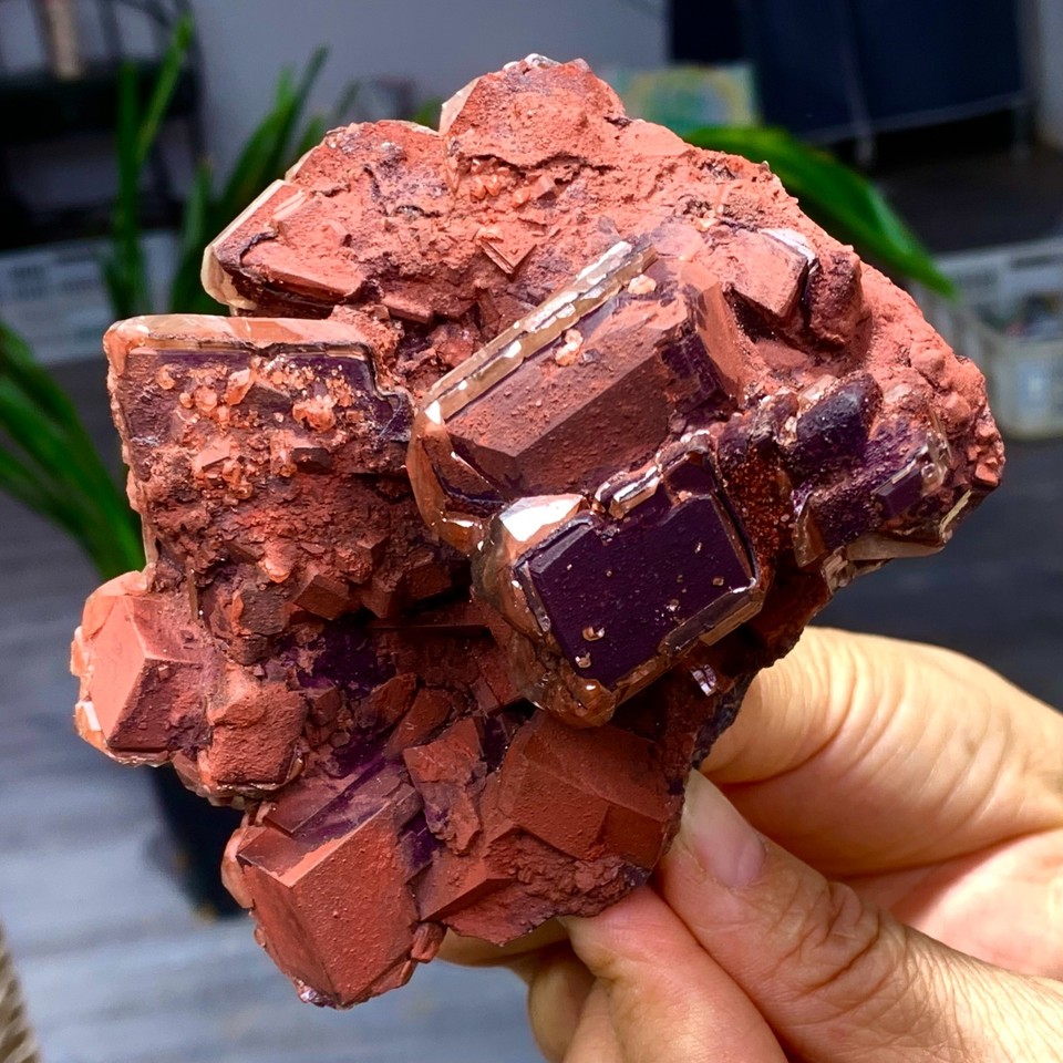 495G Rare special cube chocolatecalcite quartz crystal healing specimen ...