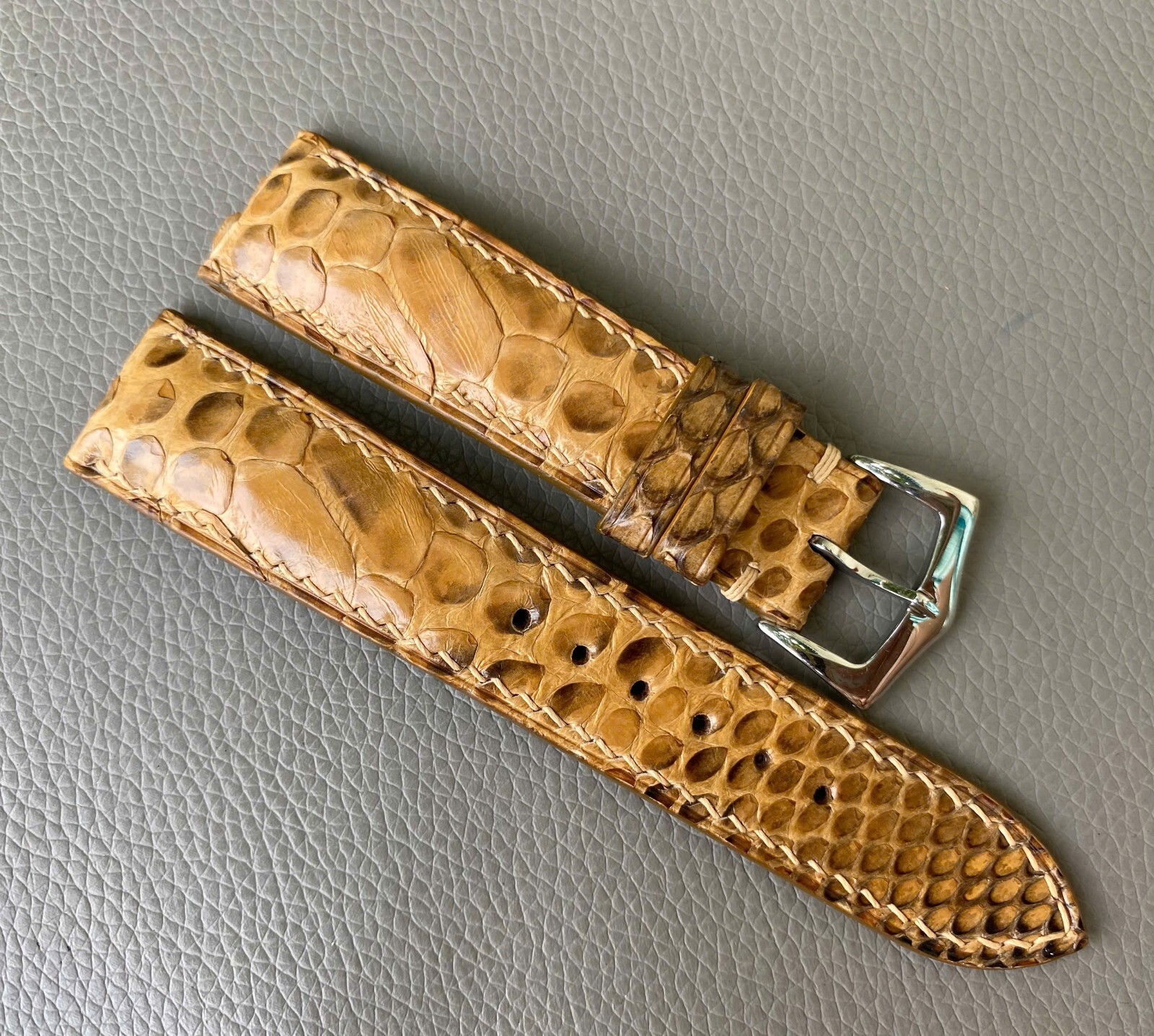 Genuine Snake Skin Watch Strap Band size14 15 16 17 18 19 20 21 22 23 ...