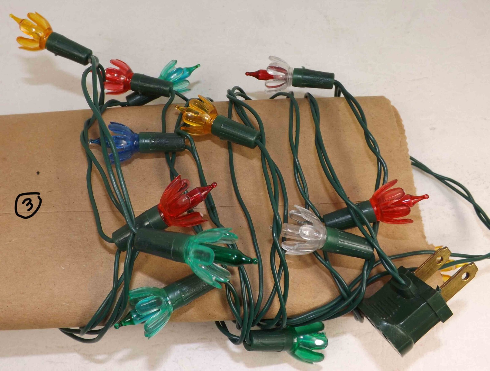 Vintage Tulip Flower Reflectors Christmas Multi Color String Light Set ...