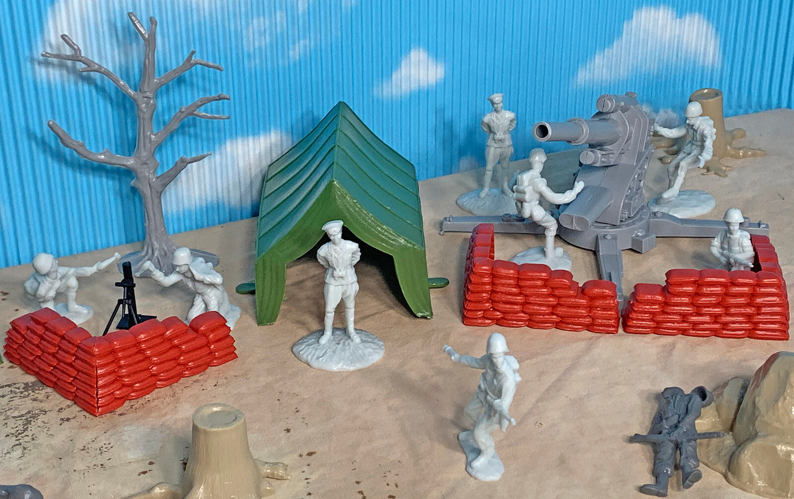 WWII Marx recast Battleground Playset - 54mm Plastic Toy Soldiers | eBay