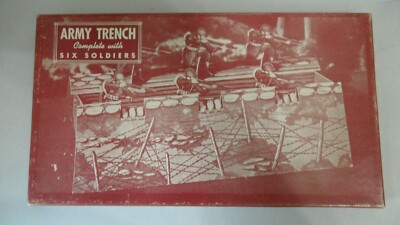 ARMY TRENCH COMPLETE SET WITH SIX SOLDIERS BUILT RITE TOYS 1940'S?? SET ...
