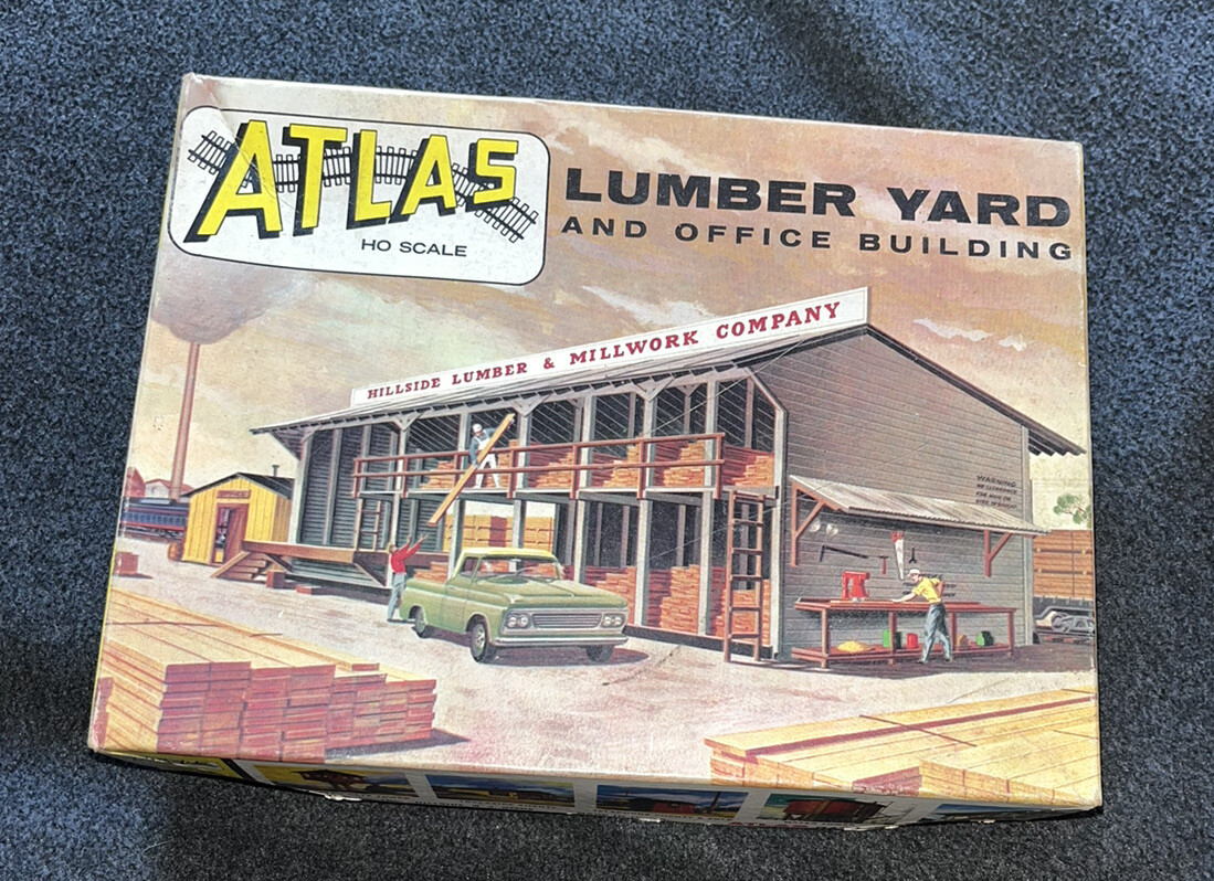 Ho Scale Atlas Lumber Yard & Office Building Kit #750 | eBay