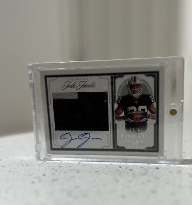 2019 National Treasures Crossover Josh Jacobs /99 ROOKIE PATCH AUTO RC ...