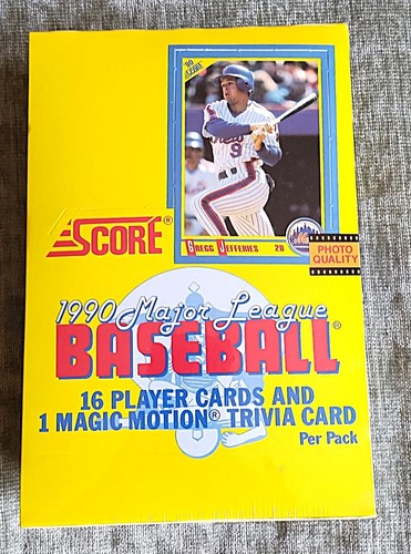 1990 Score Baseball Wax Box~ 36 Packs ~ Factory Shrink Wrap Seal | eBay