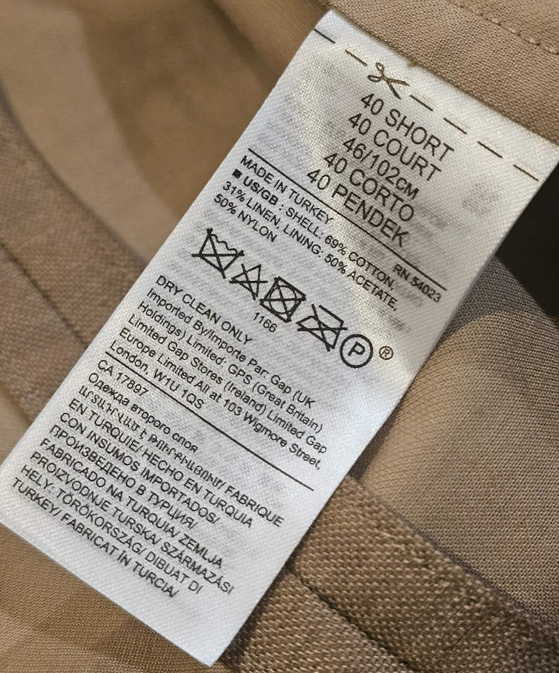 Banana Republic Slim Fit Cotton Linen Italy Unconstructed Blazer Jacket ...