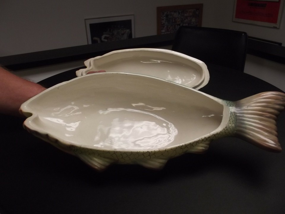 Large Italian Fish Serving Dish Tureen Signed Italy | eBay